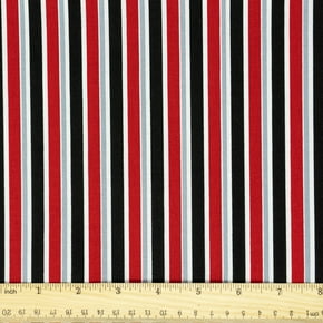 Red White Striped Fabric