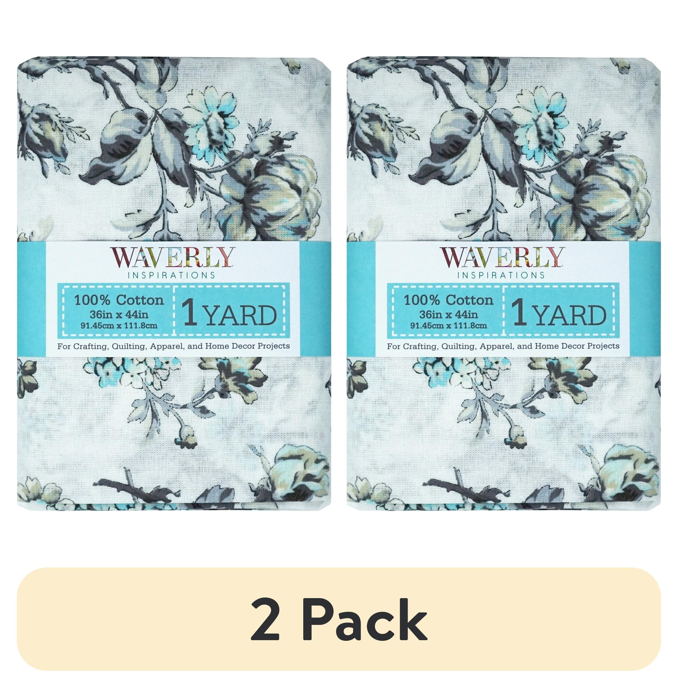 (2 pack) Waverly Inspirations 44" x 1 Yard Cotton Precut Hydrant Aqua ...