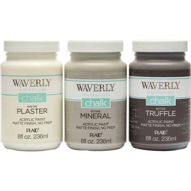 Waverly Inspirations Chalk Paint Kit, Plaster/Mineral/Truffle, Set of 3 ...