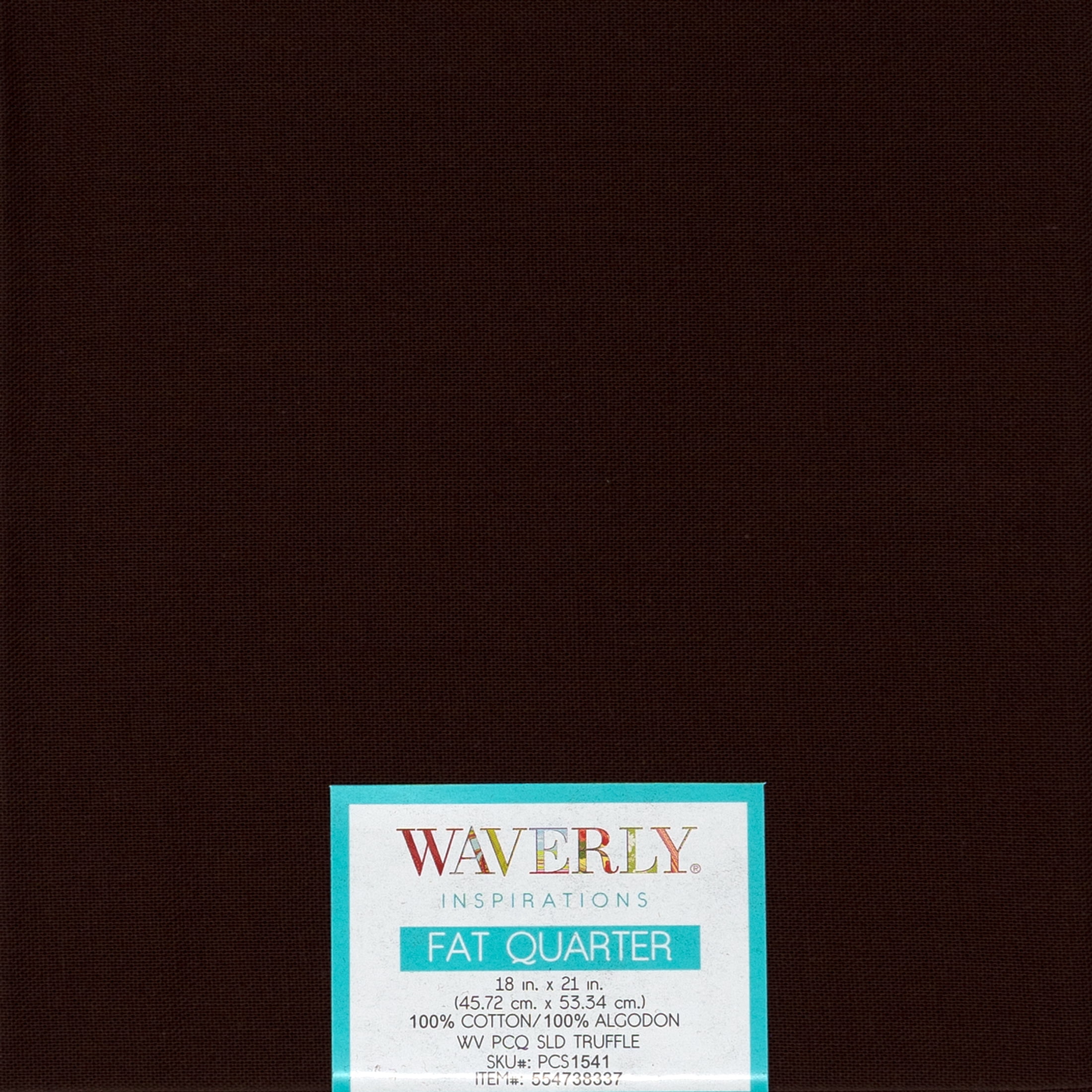 Waverly Inspirations Cotton 18" x 21" Fat Quarter Brown Truffle Fabric ...