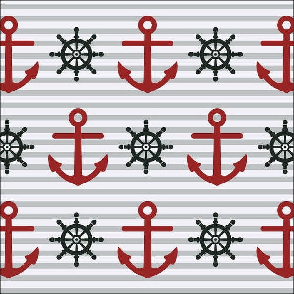 Waverly Inspirations Cotton 44" Anchors Onyx Color Sewing Fabric by the ...