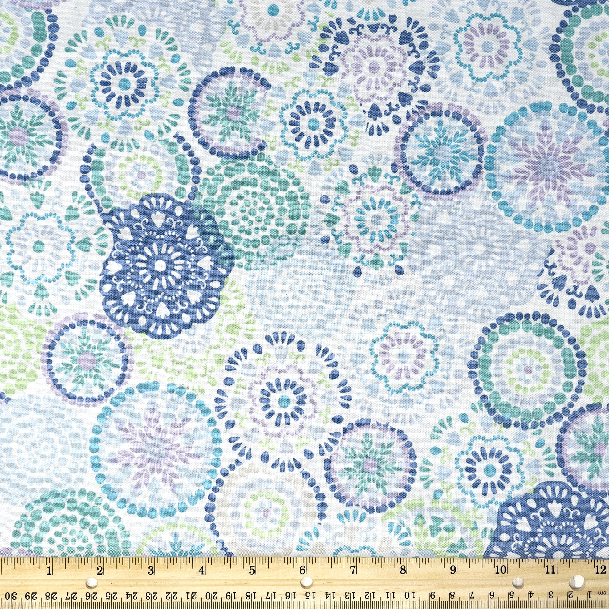 Waverly Inspirations Cotton 44" Small Wheels Glacier Color Sewing ...
