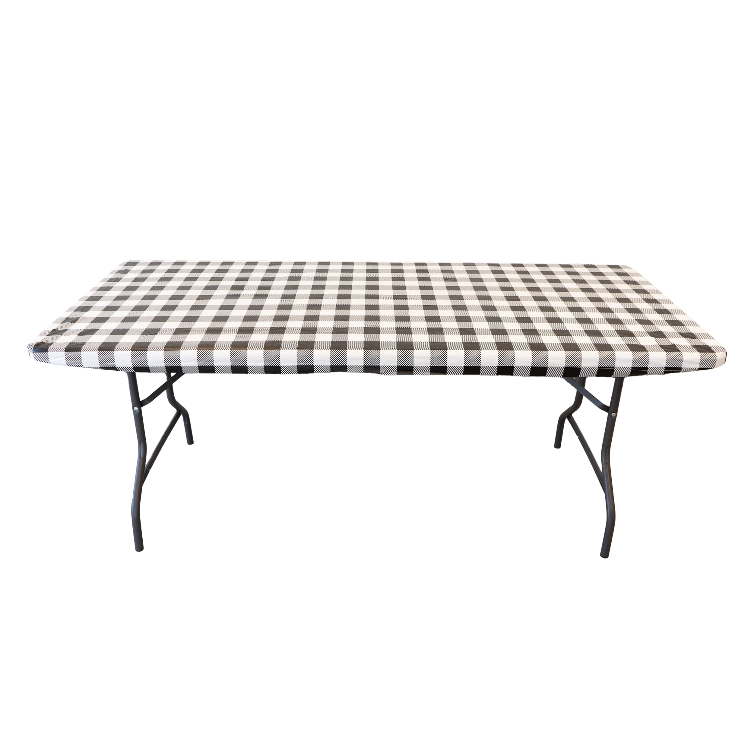 Waverly Inspirations Elastic Fitted Table Cover Waterproof Vinyl ...