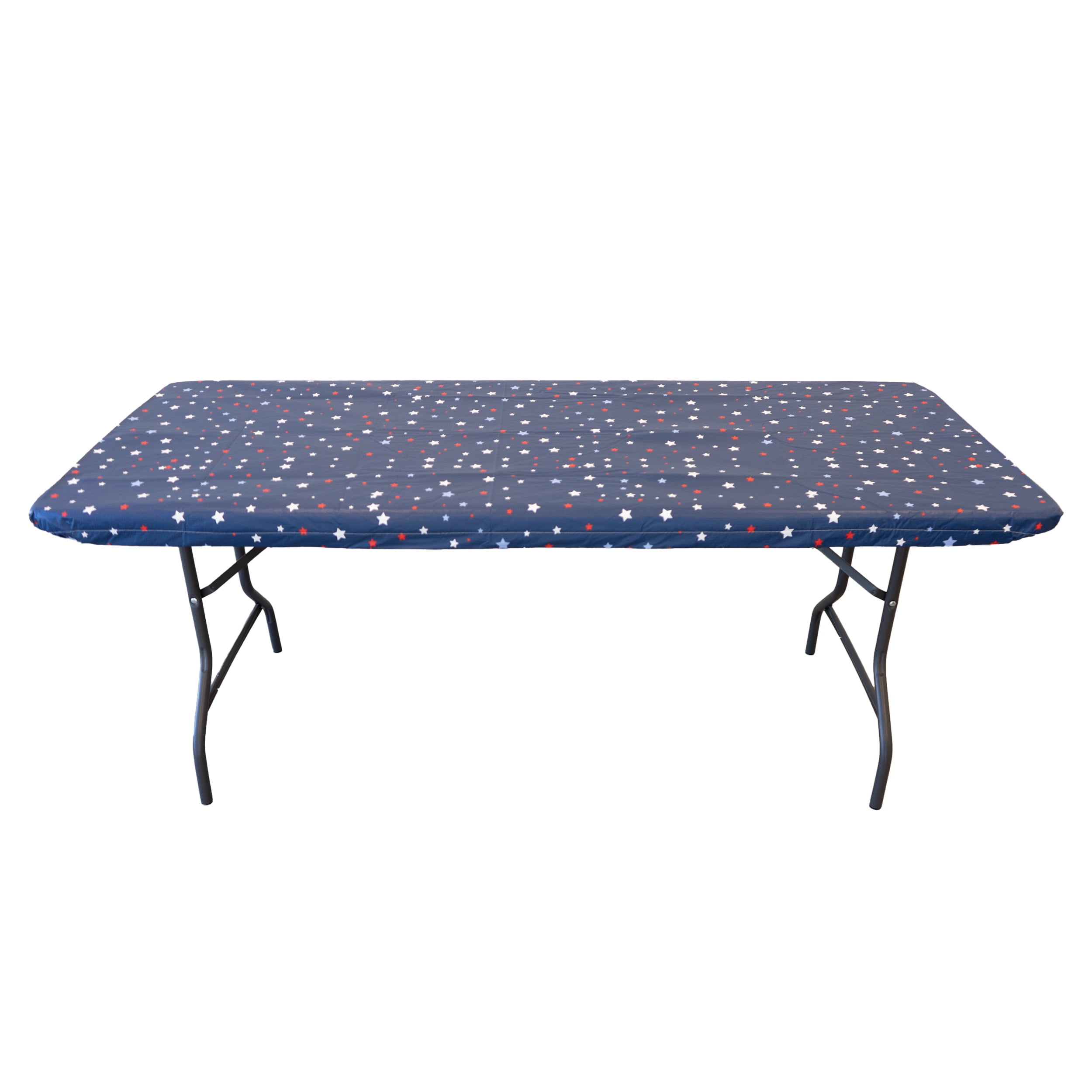 Waverly Inspirations Elastic Fitted Vinyl Table Cover With Flannel ...