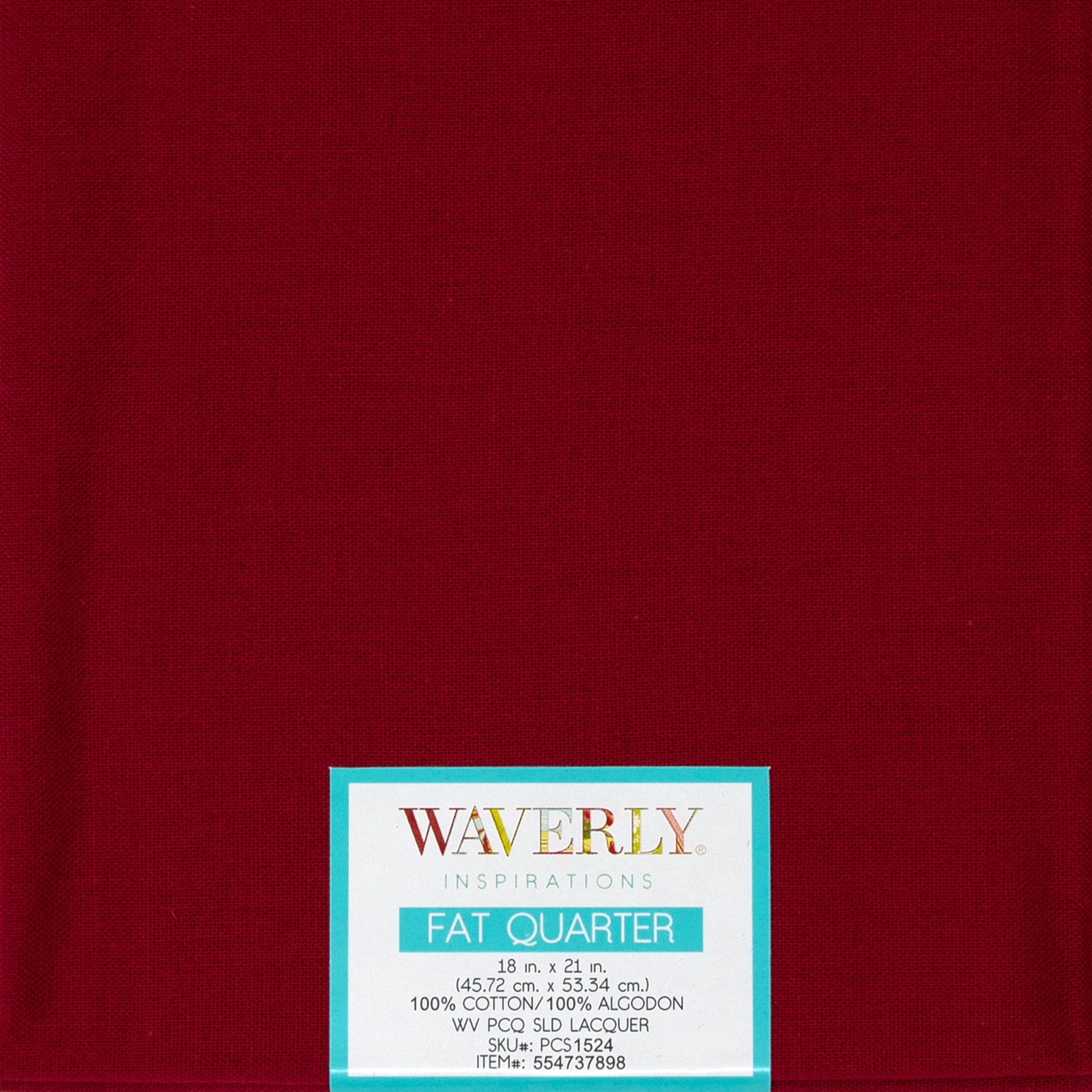 Waverly Inspirations 18" x 21" 100% Cotton Fat Quarter Solid Lacquer ...