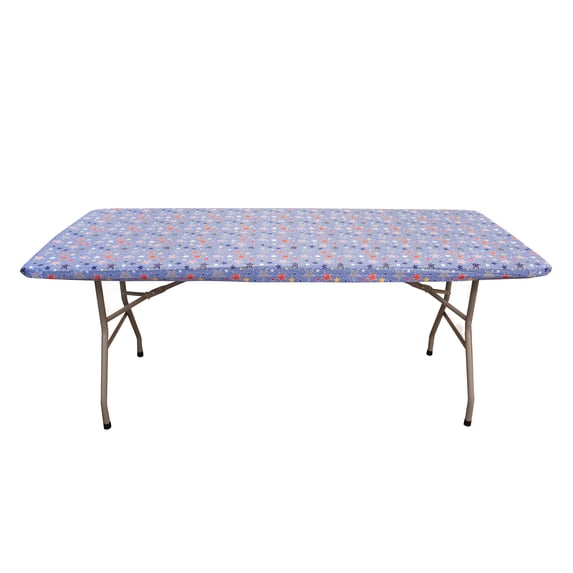 Waverly Inspirations Rectangular Elastic Fitted Table Cover Waterproof ...