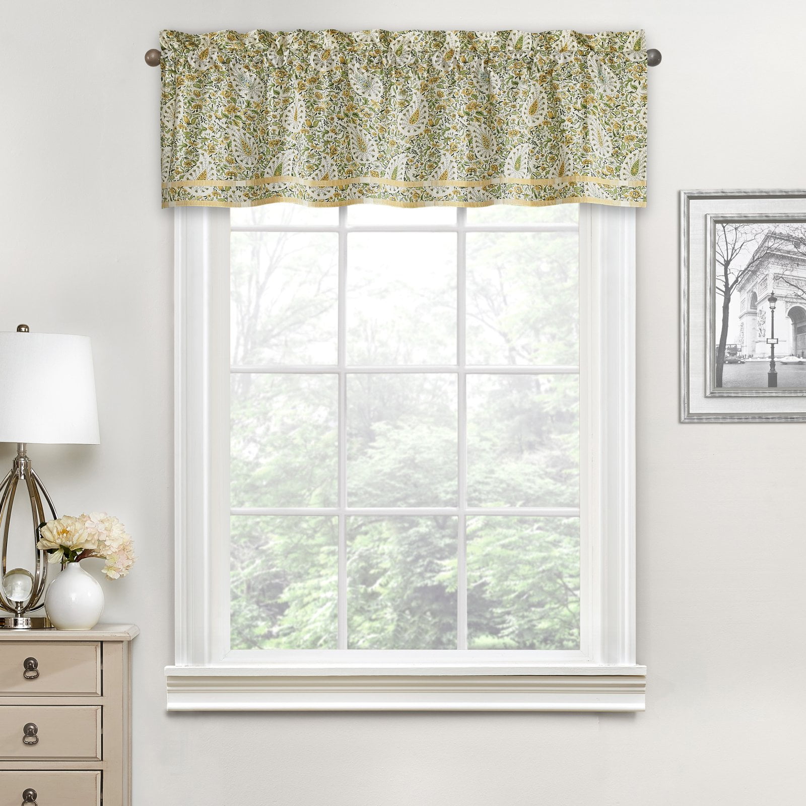 Waverly Paisley Verveine Window Valance - Walmart.com