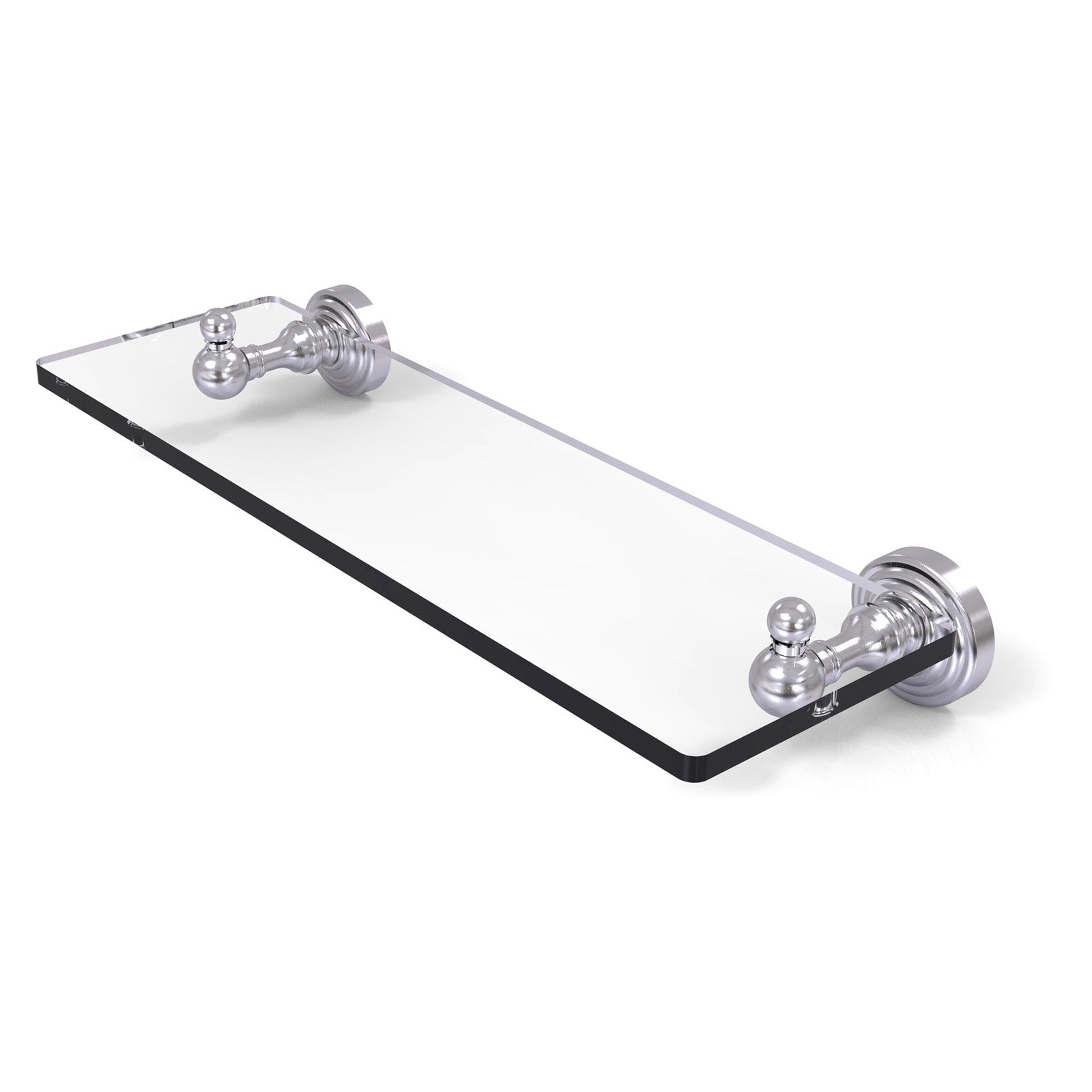 Waverly Place Collection Glass Vanity Shelf with Beveled Edges - Satin ...
