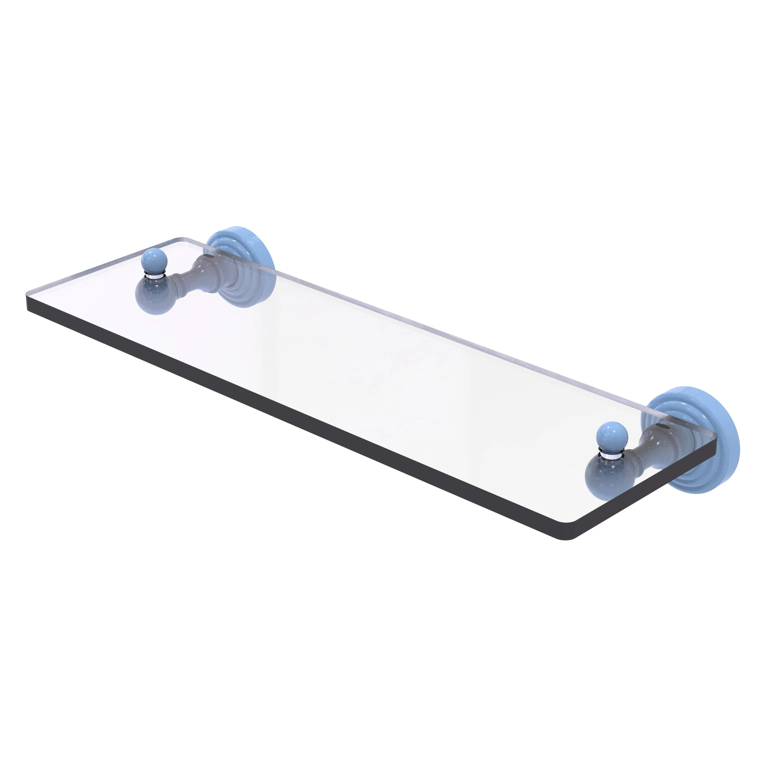 Waverly Place Collection Glass Vanity Shelf with Beveled Edges ...