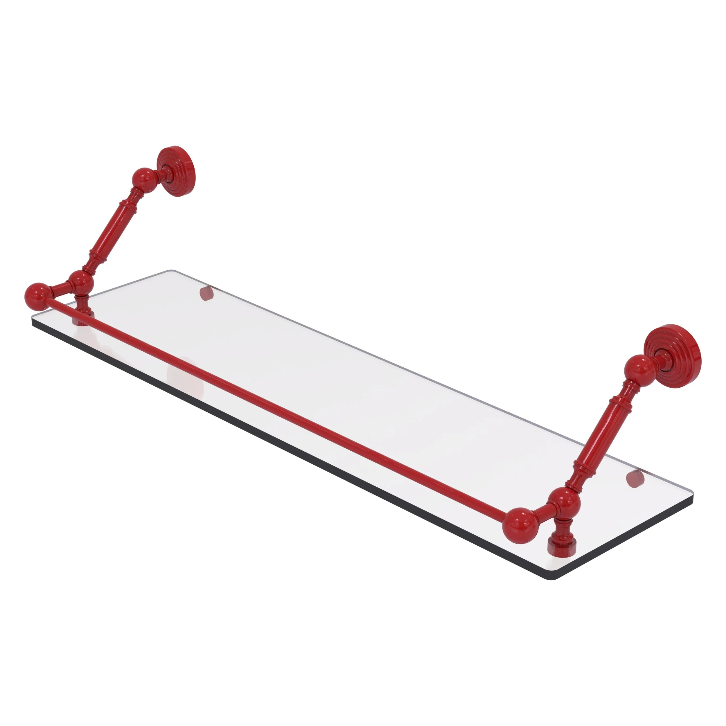 Waverly Place Floating Glass Shelf with Gallery Rail - Walmart.com