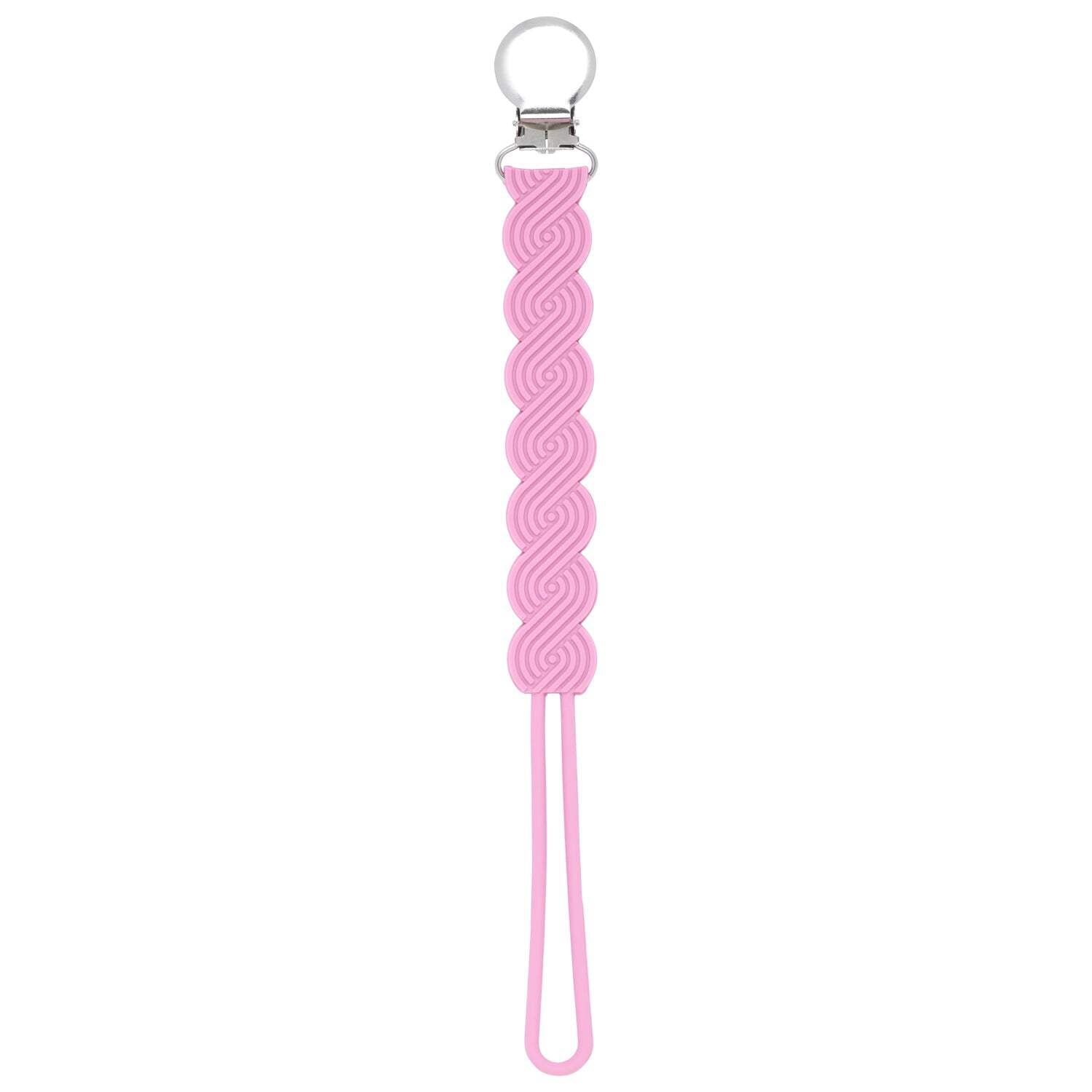 Waverly Rose Pink All Silicone One Piece Pacifier Clip - Walmart.com
