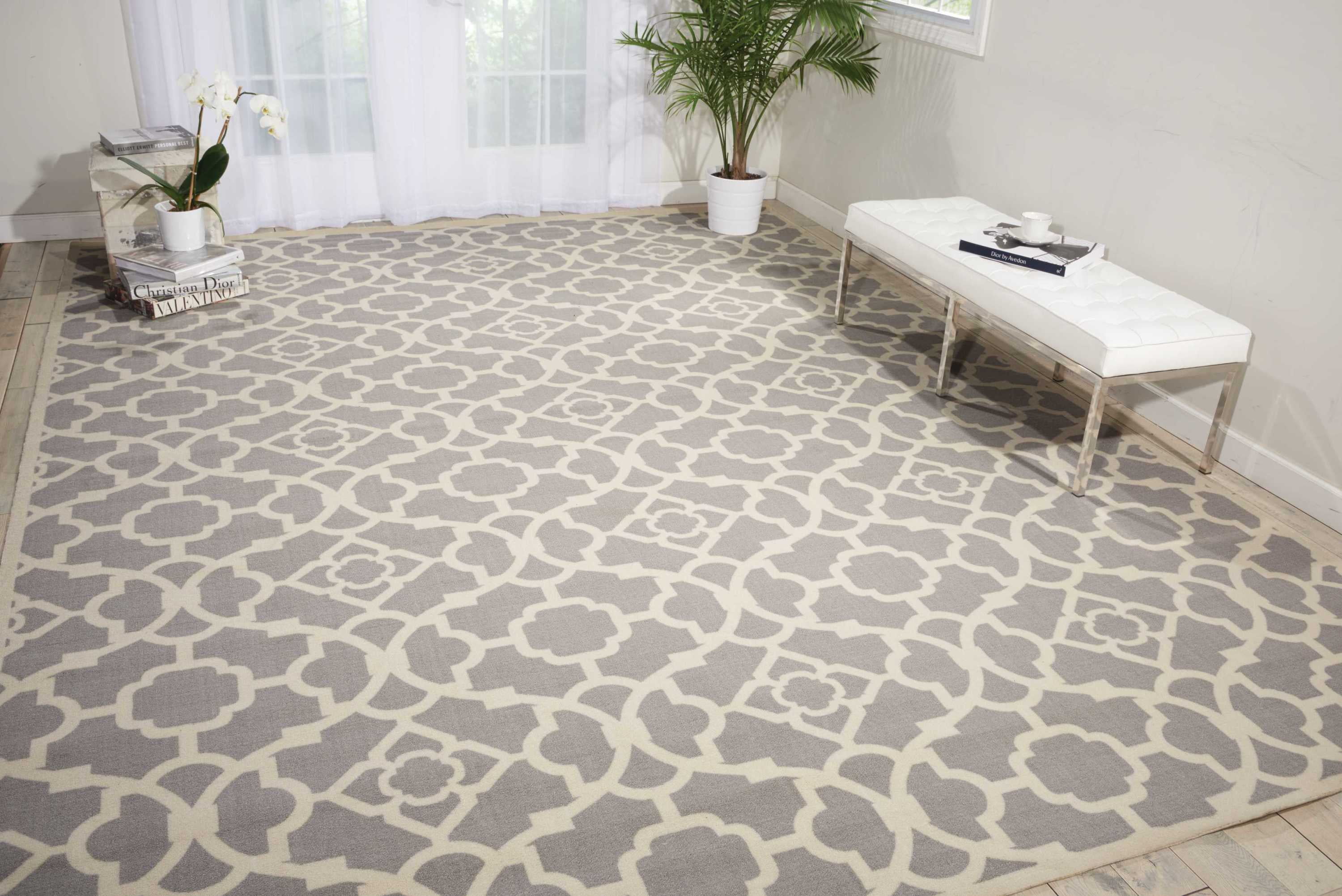 Waverly Sun N' Shade Indoor/Outdoor Grey 10' x 13' Area Rug, (10x13 ...
