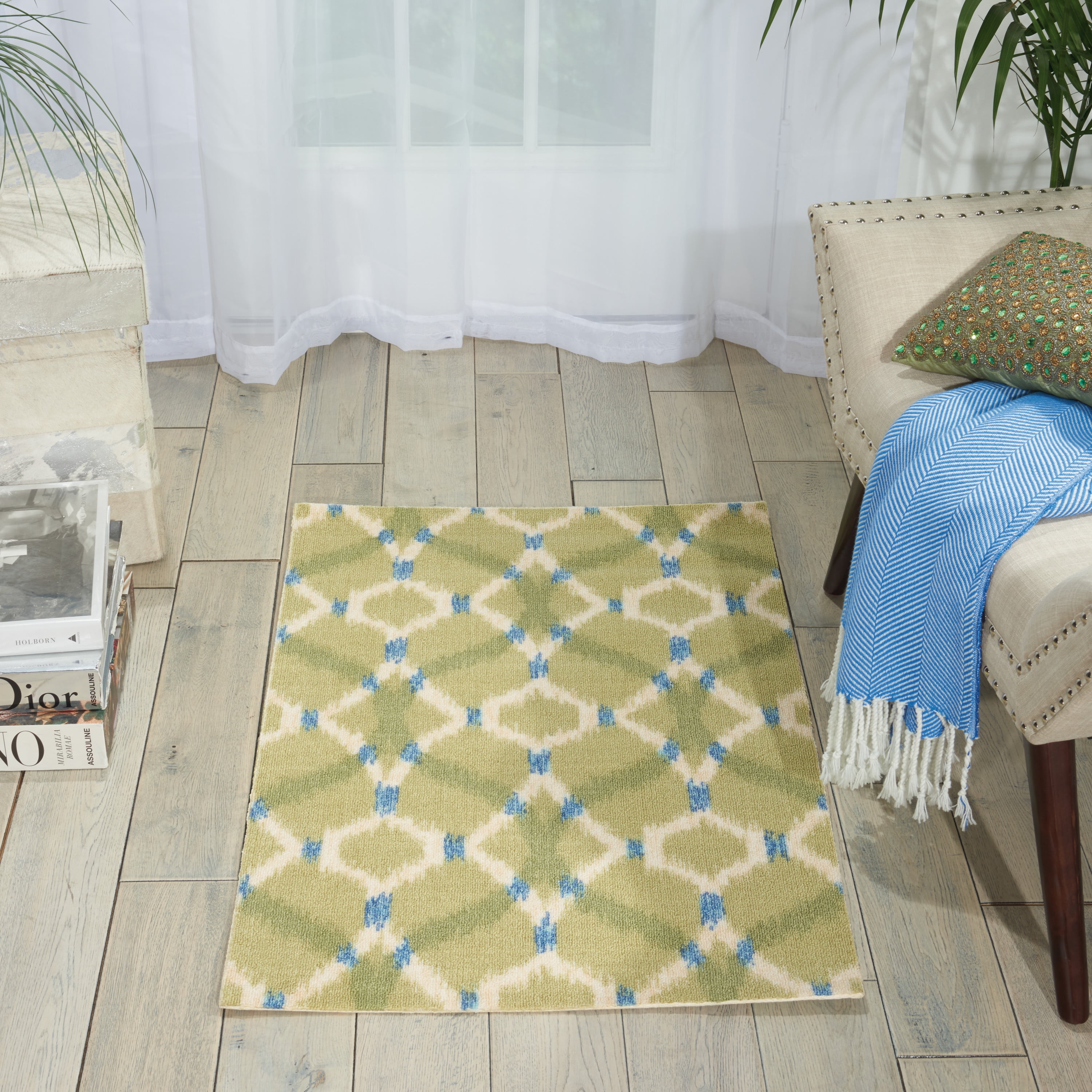 Waverly Sun N' Shade Trellis Avocado 2' x 3' Area Rug, (2x3) - Walmart.com