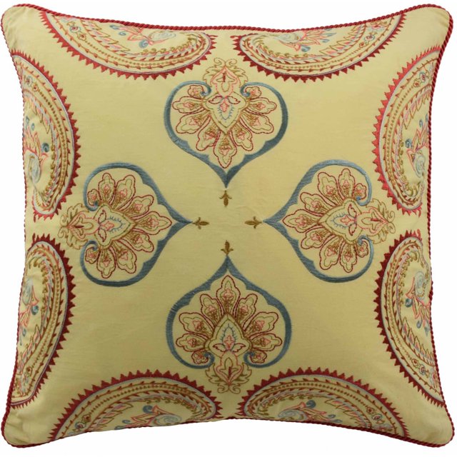 Waverly Swept Away 18" Embroidered Decorative Accessory Pillow ...