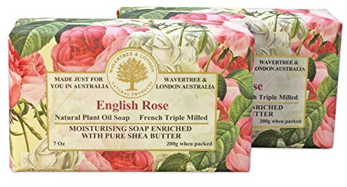Wavertree & London English Rose Luxury Australian Natural Soap Bar 7 ...
