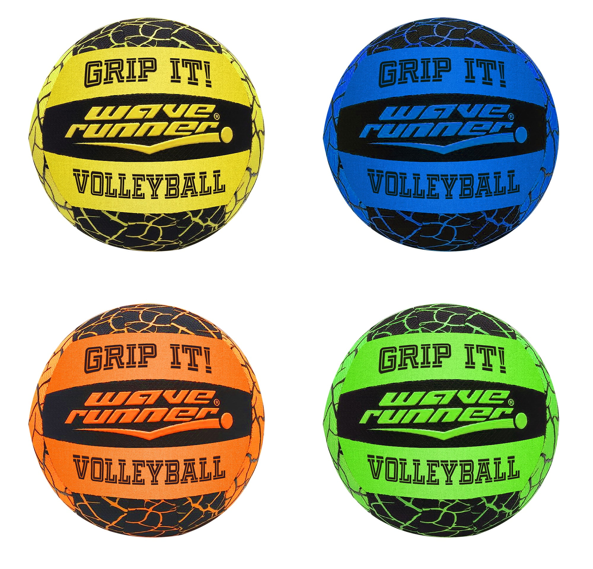Wave Runner Grip It Volleyball- 8-Inch All Weather Volleyball With Sure ...