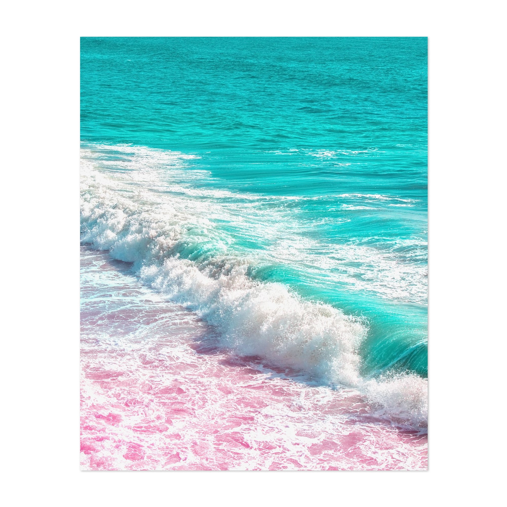 Waves Crashing in Pink and Blue - Huntington Beach California ...