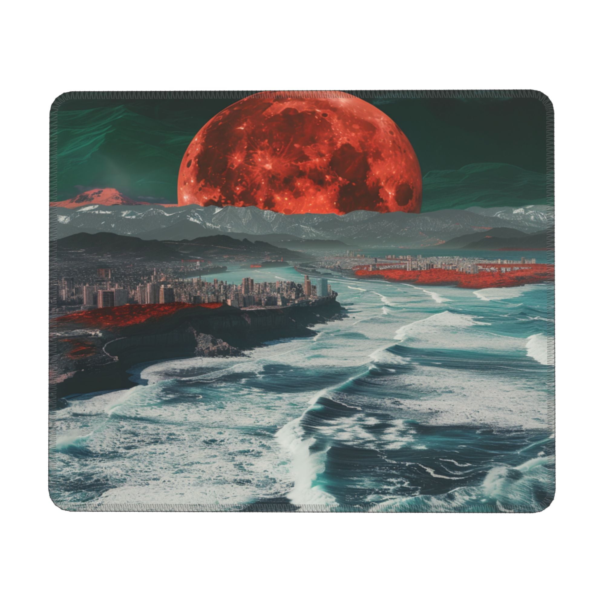Waves Horror Mountain Original Design Mouse Pad Non Slip Rubber Base Mousepad 7.9 x 9.5 in ...