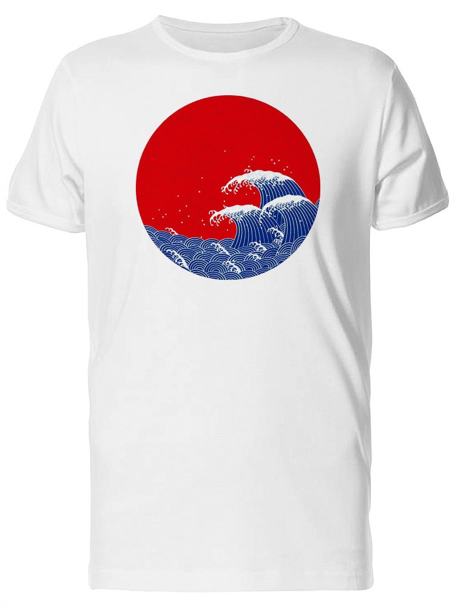 Waves In Japanese Style T-Shirt Men -Image by Shutterstock, Male Small ...