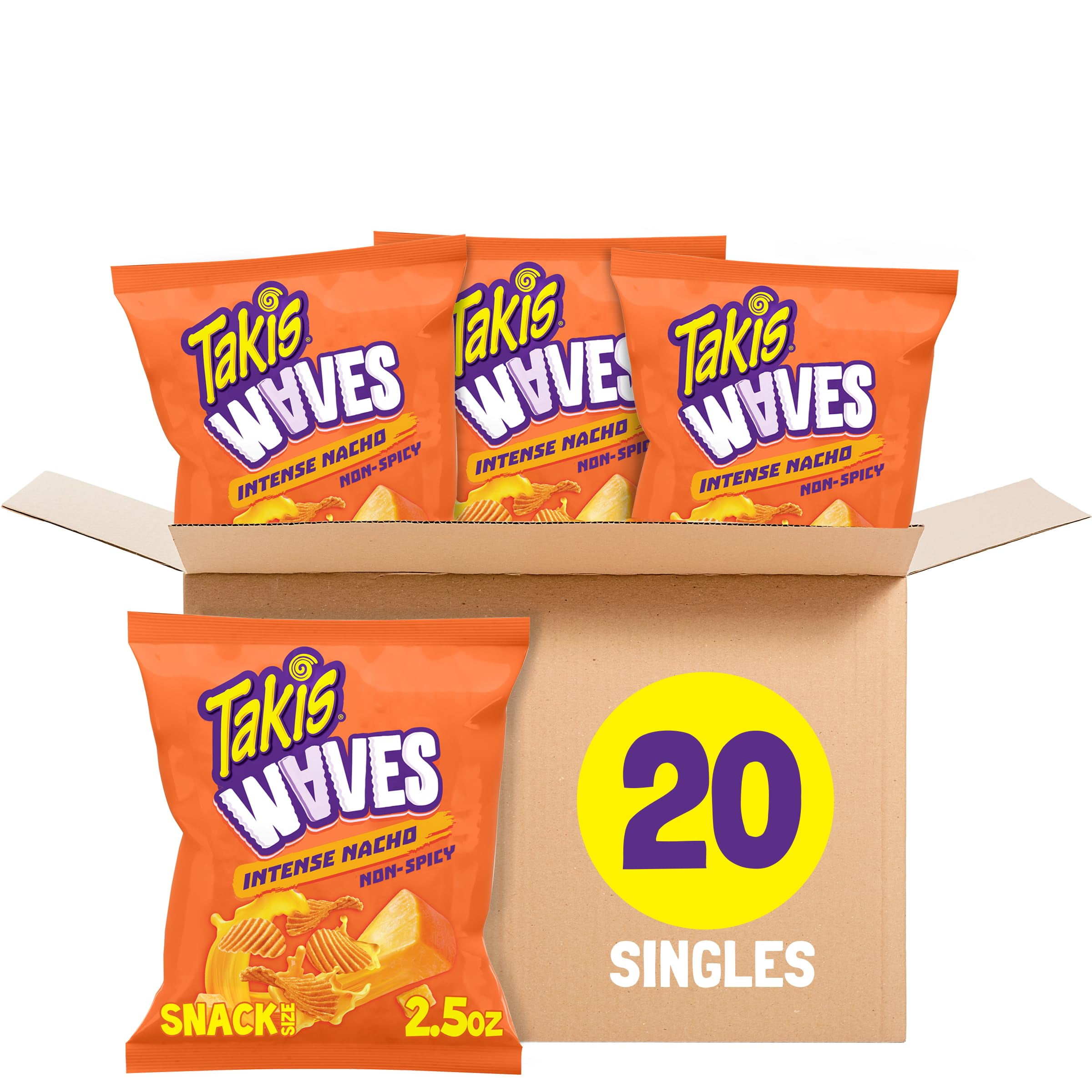 Waves Intense Nacho, ZS23 Nacho Cheese Flavored Cheesy Potato Chips ...