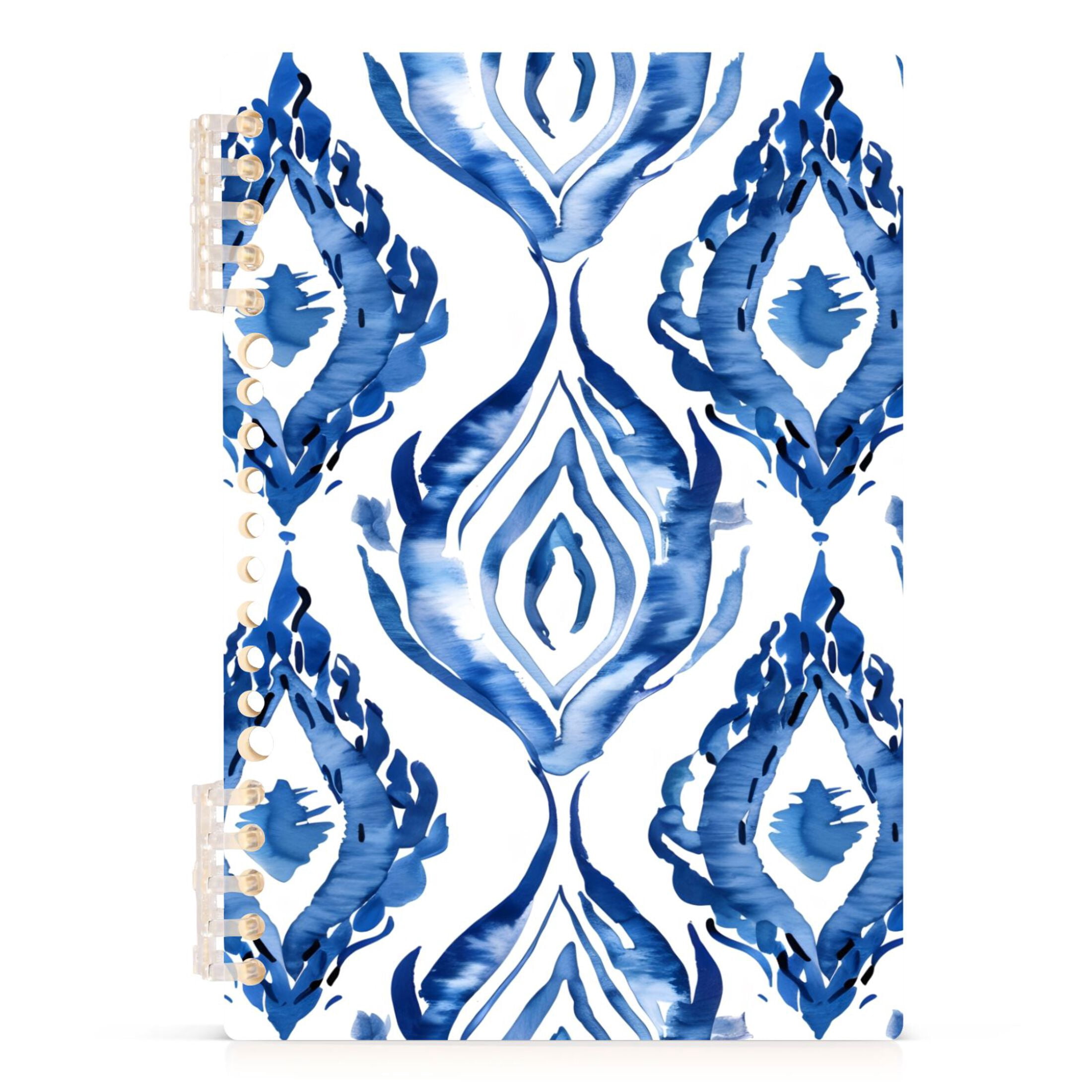 Waves Line Art Spiral Journal Notebook College Ruled Notebook 8.3" x 5. ...
