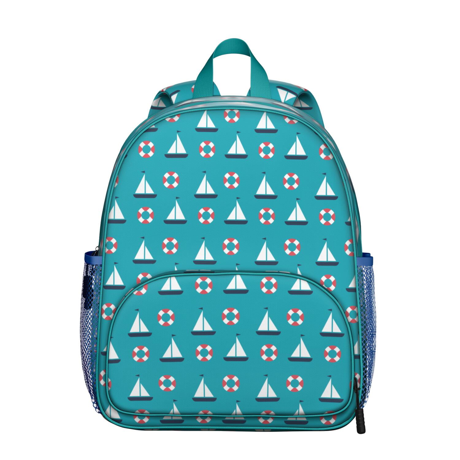 Waves Nautical Student Backpack – Anchor Boat Sea Seaside Coastal ...