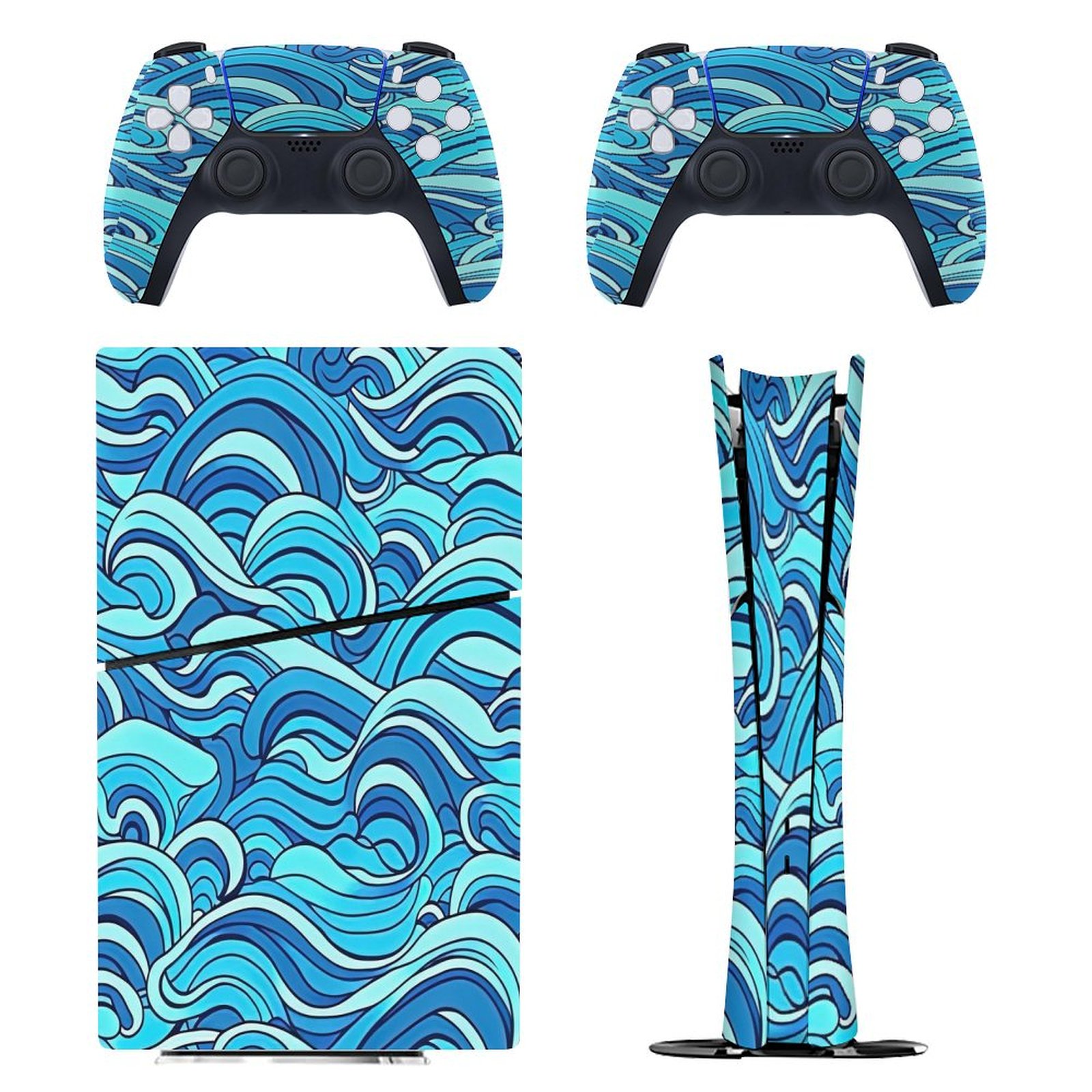 Waves, Texture PS5/PS5 Slim Digital Disc Skin Sticker For Console And ...