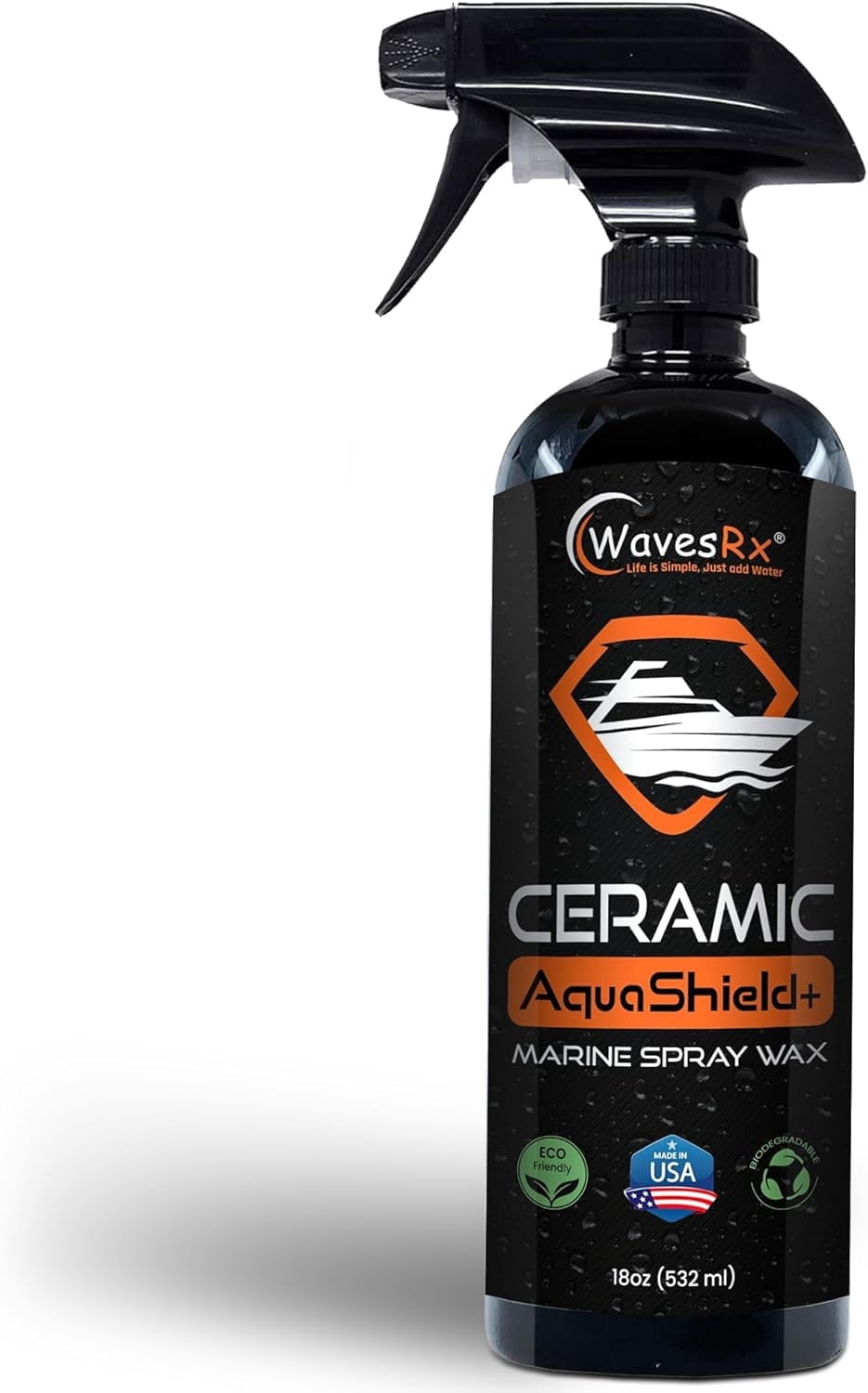 WAVESRX, Ceramic Spray Coating, AquaShield+, Marine Grade SiO2 Sealant ...
