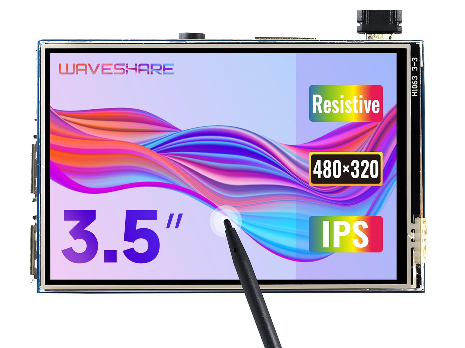 Waveshare 3.5inch Resistive Touch RRF12 Display, Compatible with Raspberry Pi 5/4B/3B/Zero/Zero ...