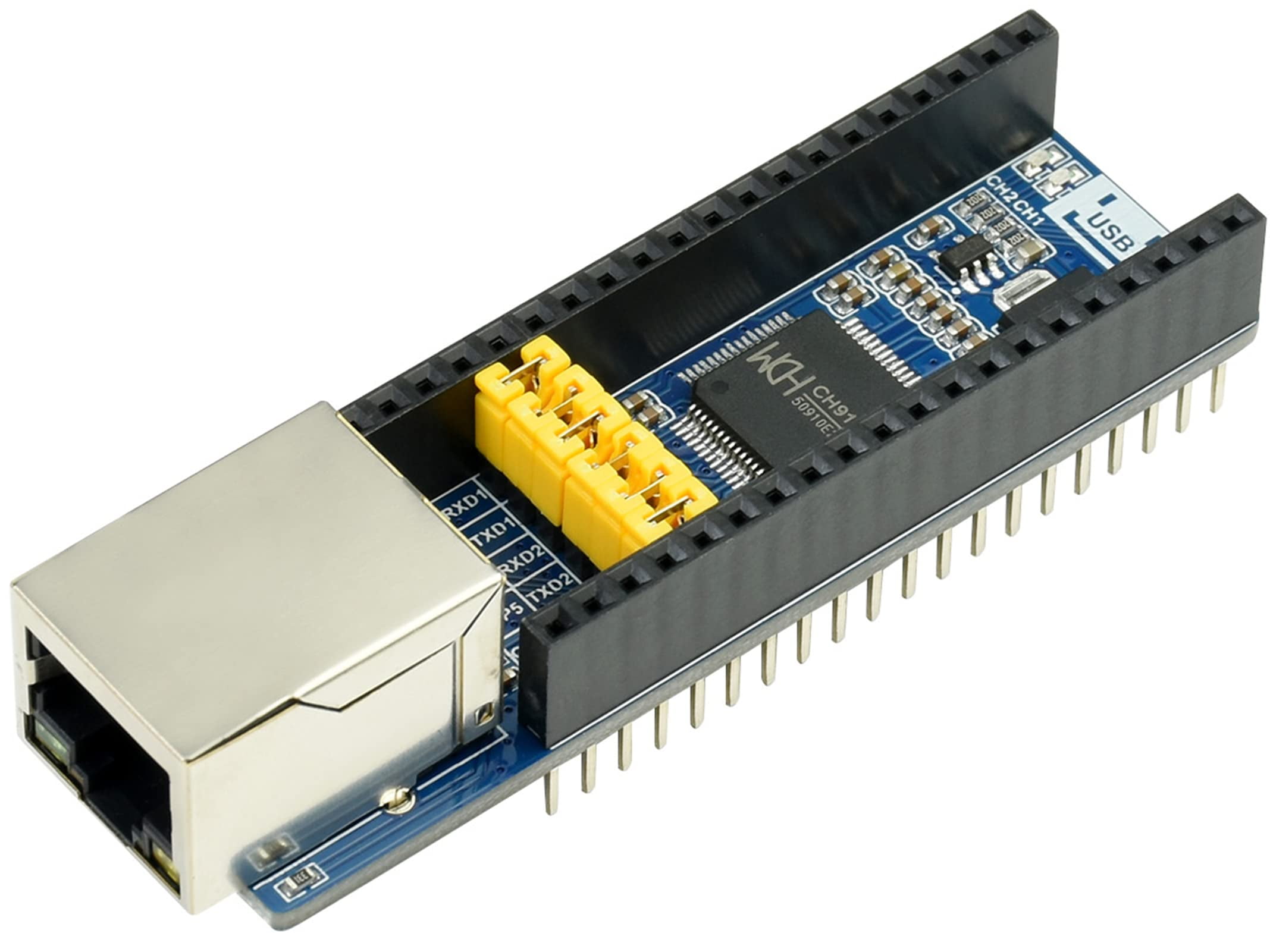 Waveshare Ethernet to UART SSF20 Converter for Raspberry Pi Pico - 10 ...