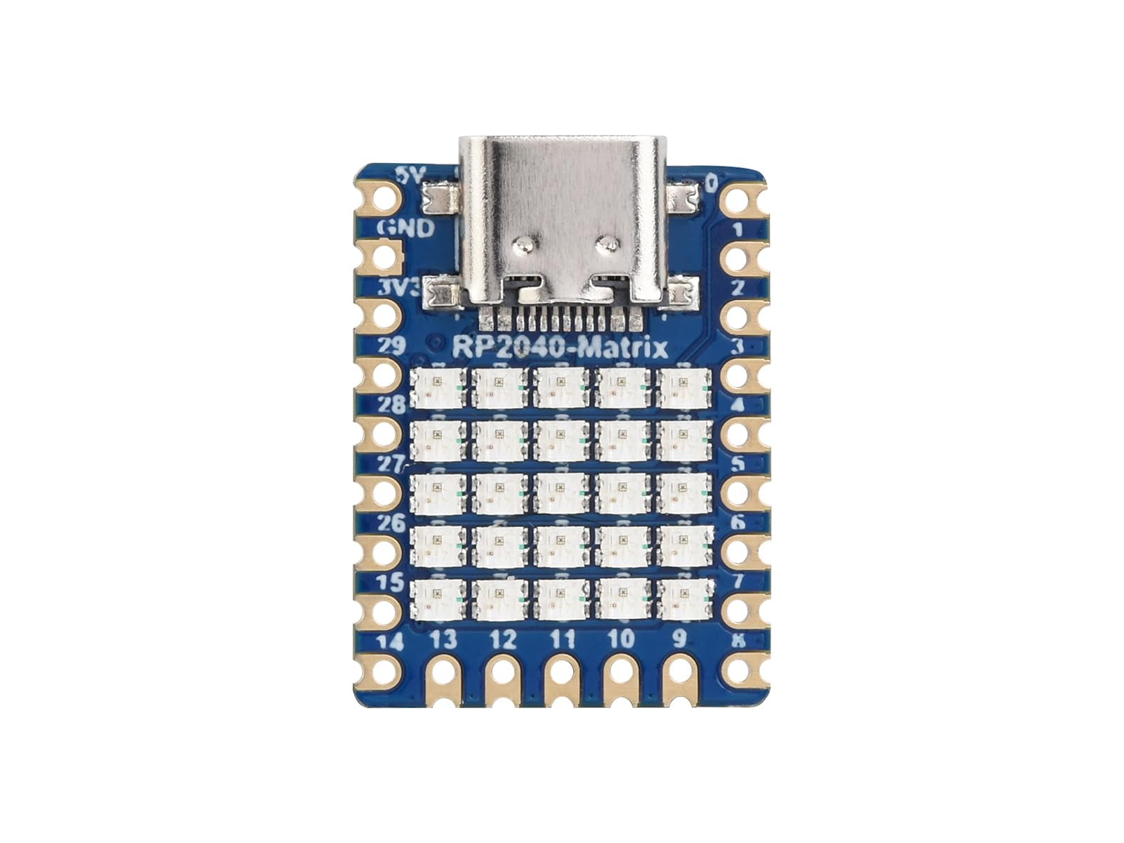 Waveshare RP2040-Matrix Development Board, RRF12 Onboard 5x5 RGB LED ...