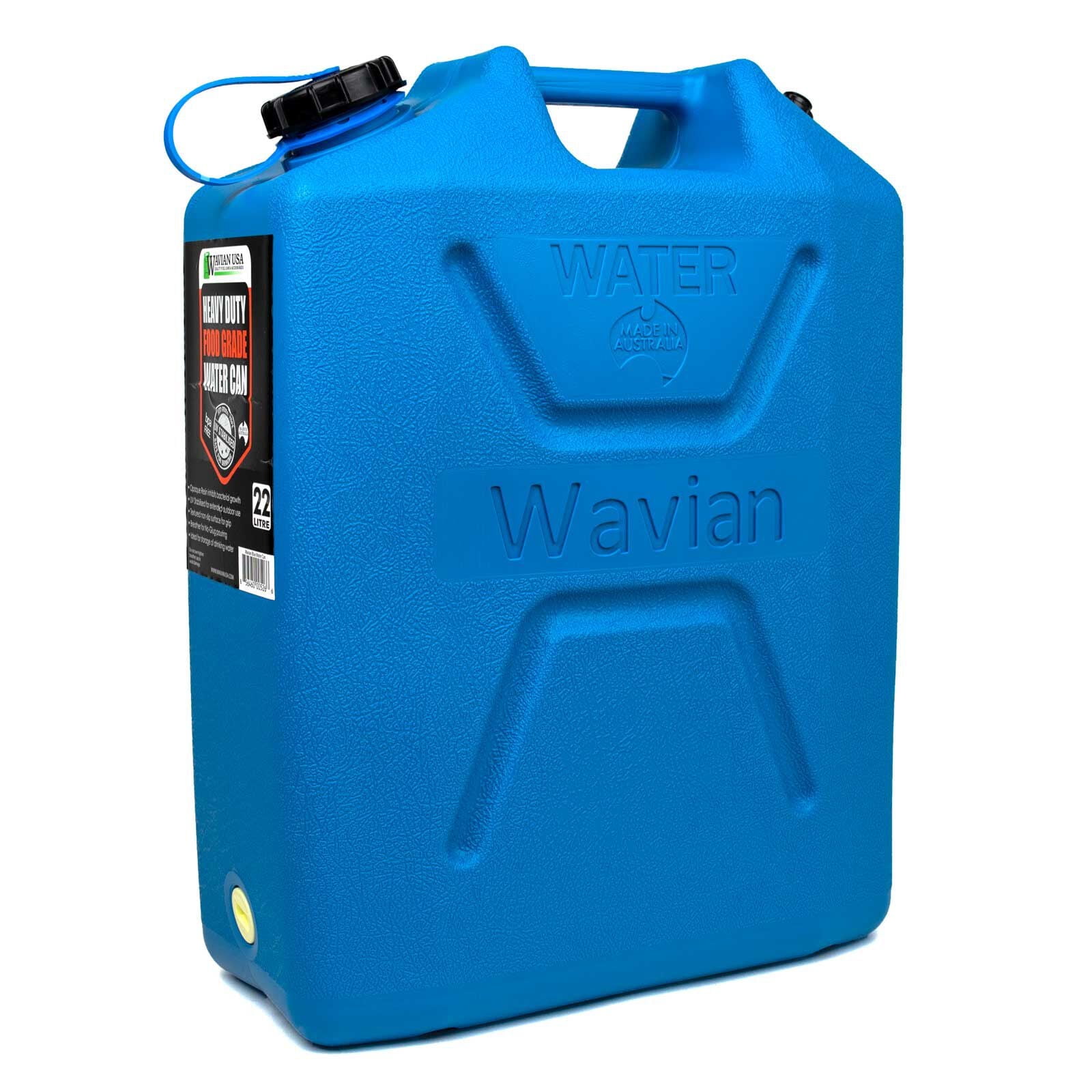 Wavian Blue 5.8 Gallon Water Storage, Camping & Emergency Use - Walmart.com