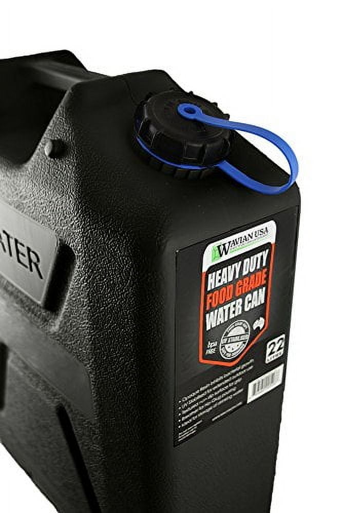 Wavian USA 3215 Black 22 L Heavy Duty Food Grade Water Can - Walmart.com
