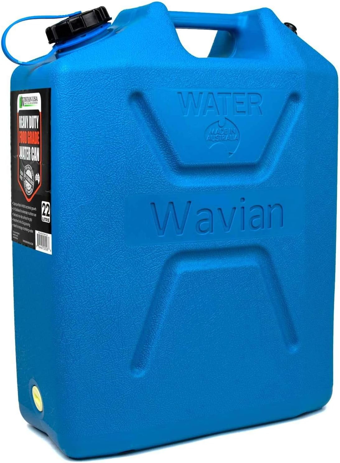 Wavian USA 3216 Blue 22 L Heavy Duty Food Grade Water Can - Walmart.com