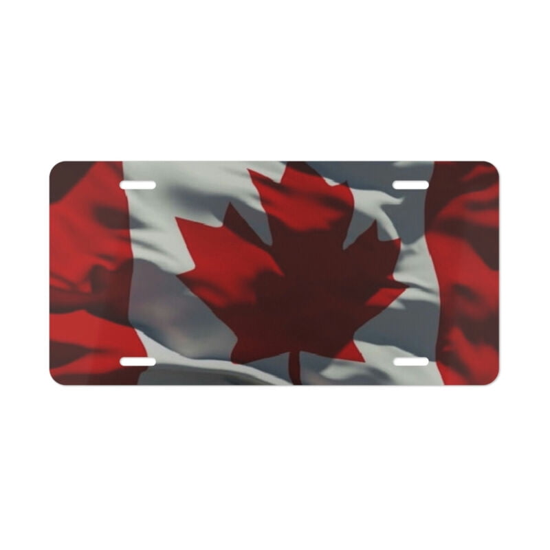 Waving Canadian Flag Vanity License Plate - Aluminum ( 12 inch x 6 inch ...