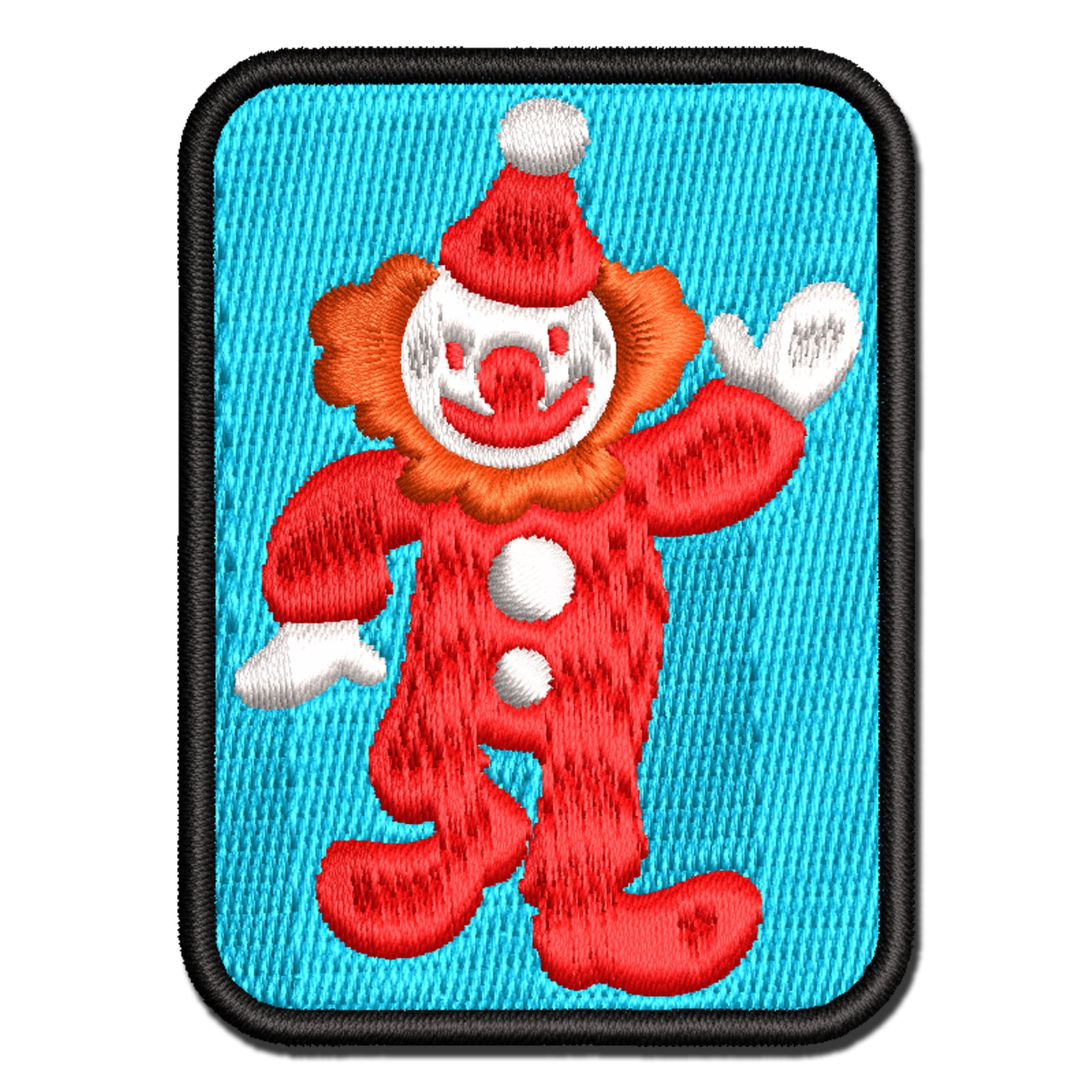 Waving Clown Circus Carnival Applique Multi-Color Embroidered Hook ...