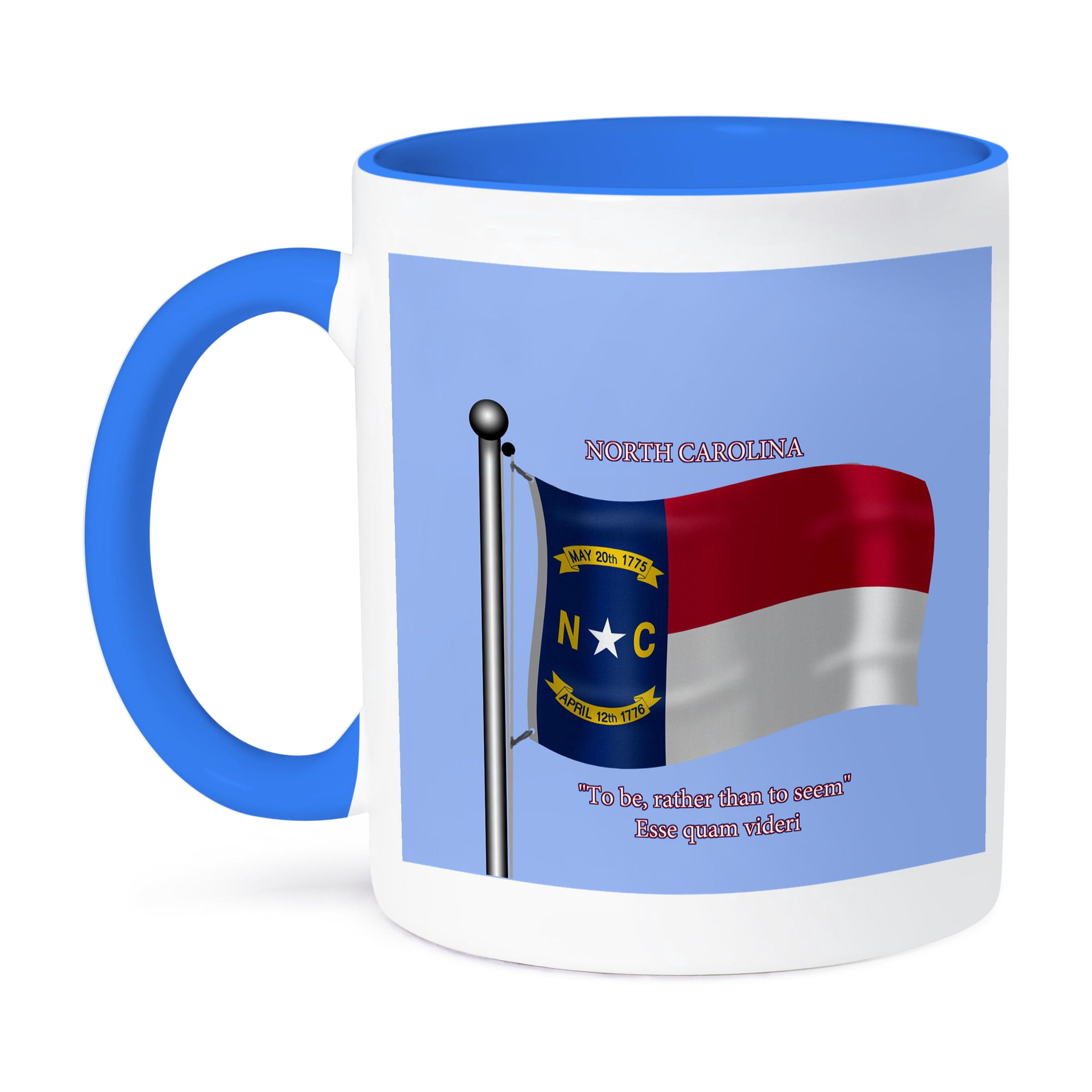 3dRose, Waving flag of the State of North Carolina with State name and ...