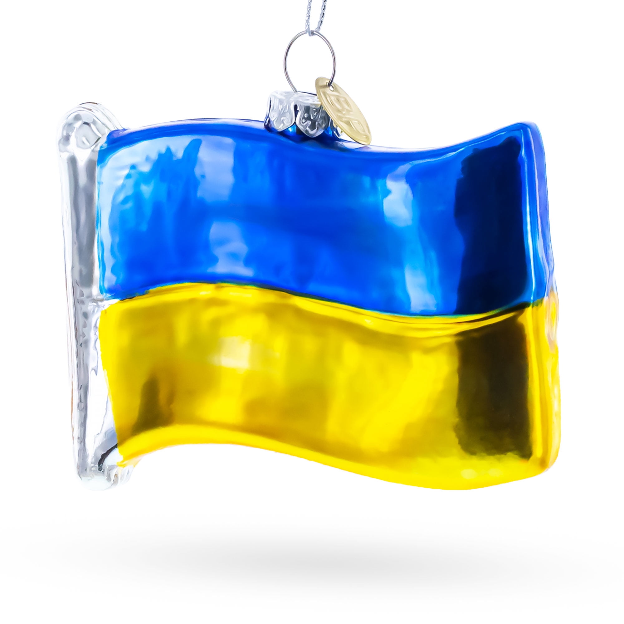 Waving Flag of Ukraine Glass Christmas Ornament - Walmart.com
