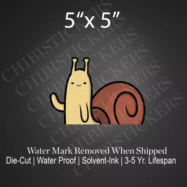 Waving Hi Snail Bug Insect Cute Kawaii Anime Sticker Vinyl Sticker ...