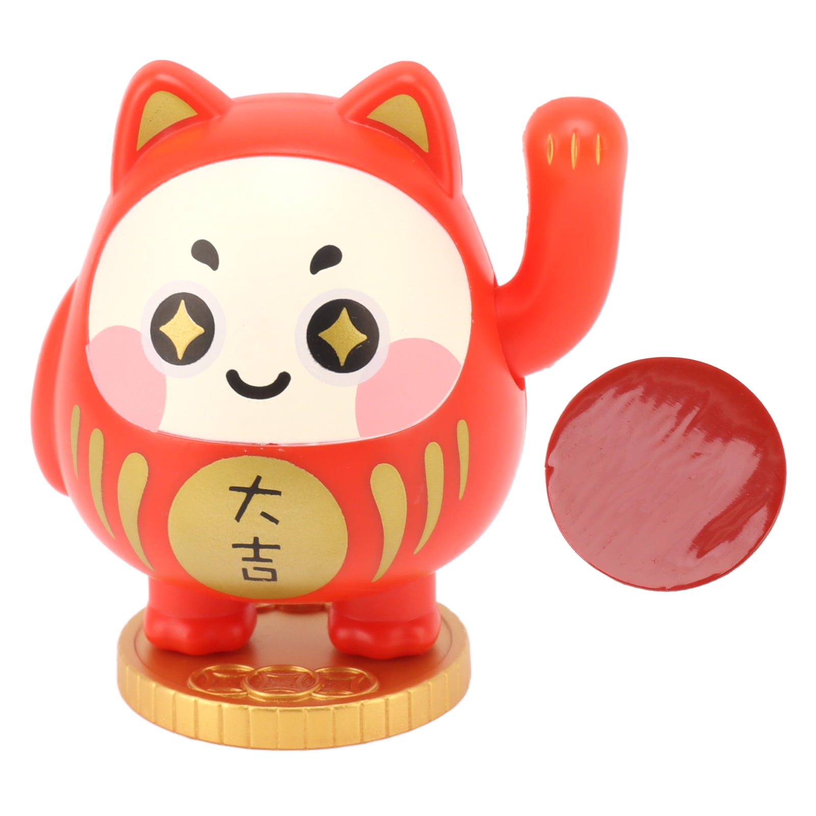 Waving Lucky Cat Solar Powered Decorative Ornament Fortune Cat Figure ...