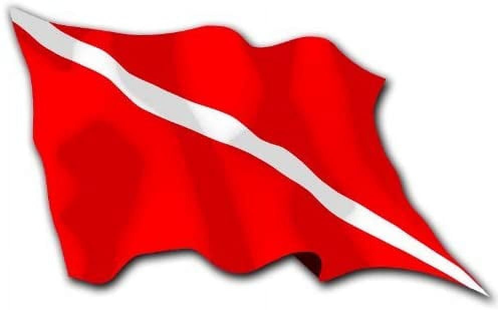 Waving Scuba Dive Flag 3M Reflective sticker| Diving Decal - Walmart.com