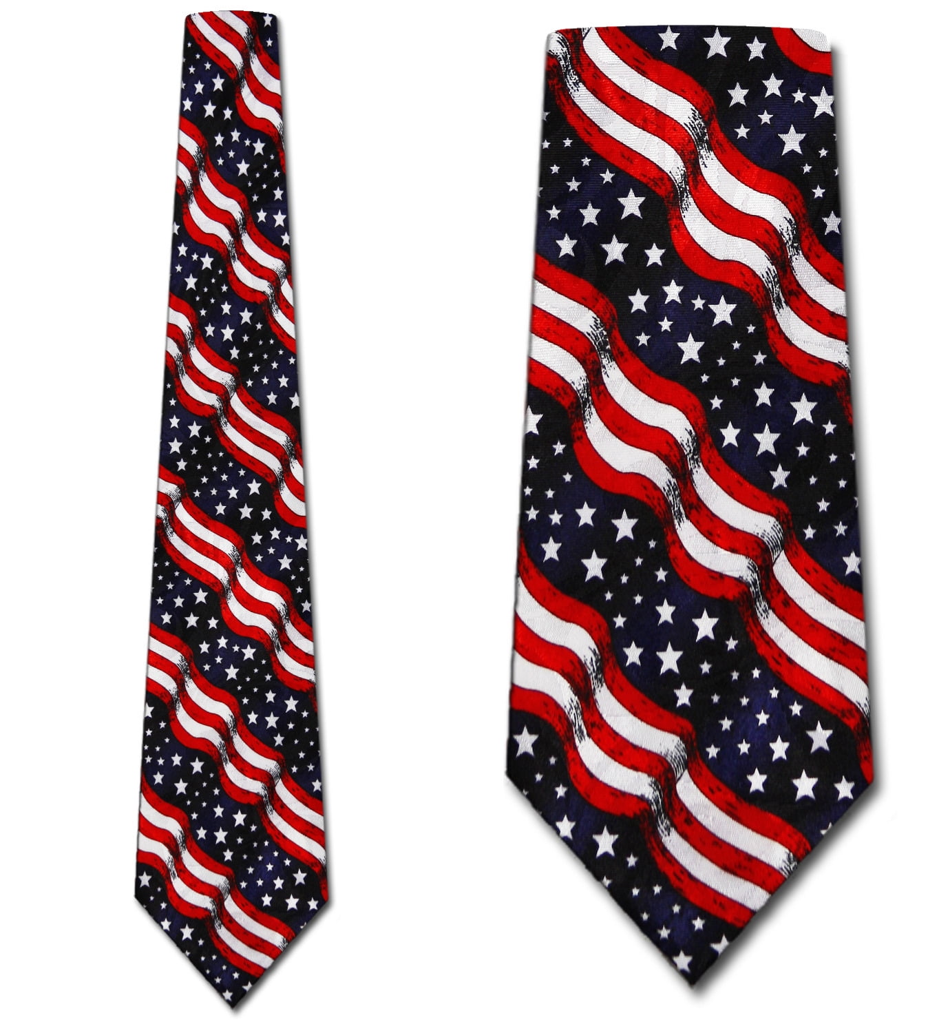 Waving Stars and Stripes Necktie Mens Tie by Steve - Walmart.com