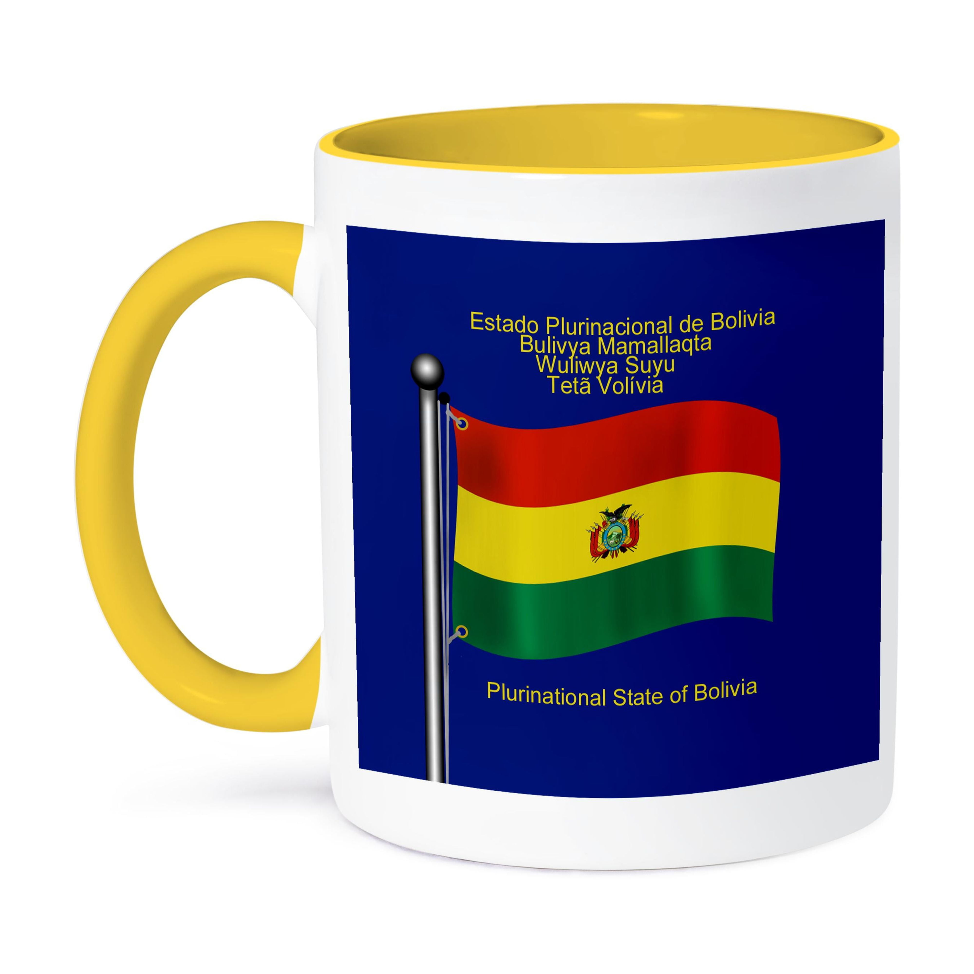 3dRose, Waving flag of Bolivia with Bolivia printed in English, Spanish ...