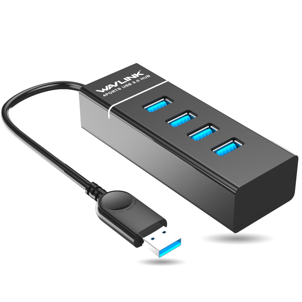 Wavlink 4-Port USB 3.0 Hub, High Speed, Plug & Play, Portable, for Mac ...