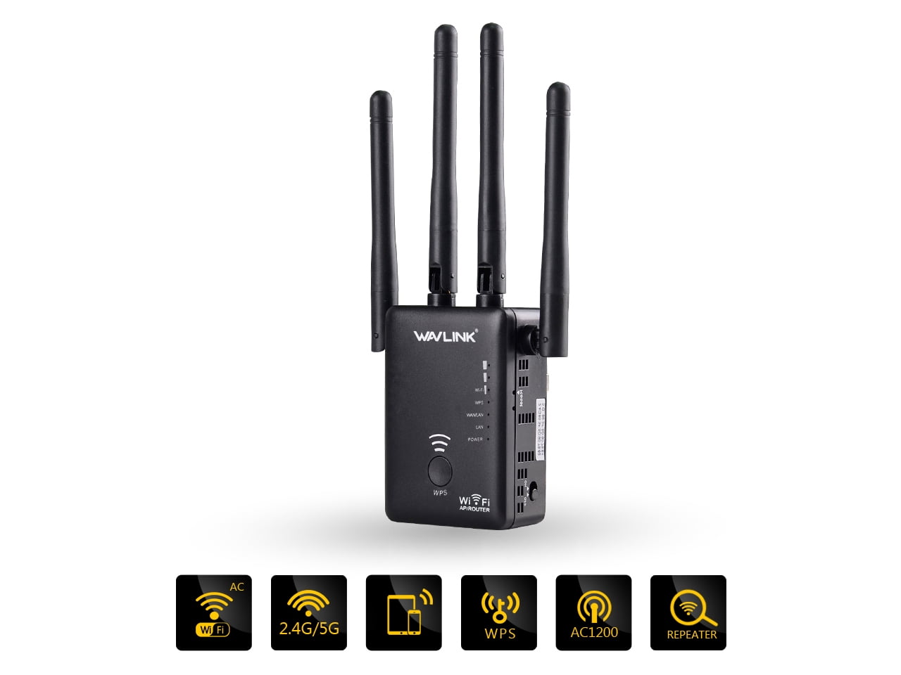 Wavlink 575A3 1200 Mbps Dual Band Wi-Fi Range Extender Router - Walmart ...