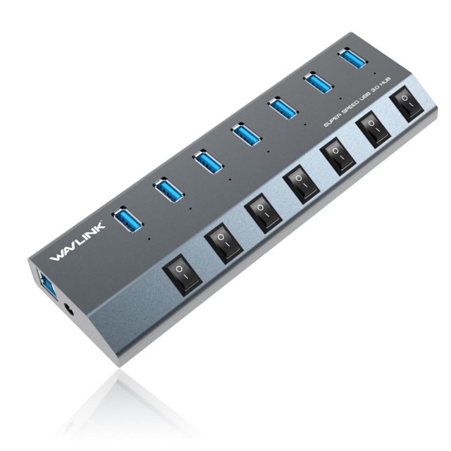 Wavlink 7-Port USB 3.0 Superspeed Hub with 48W Power Adapter - Walmart.com