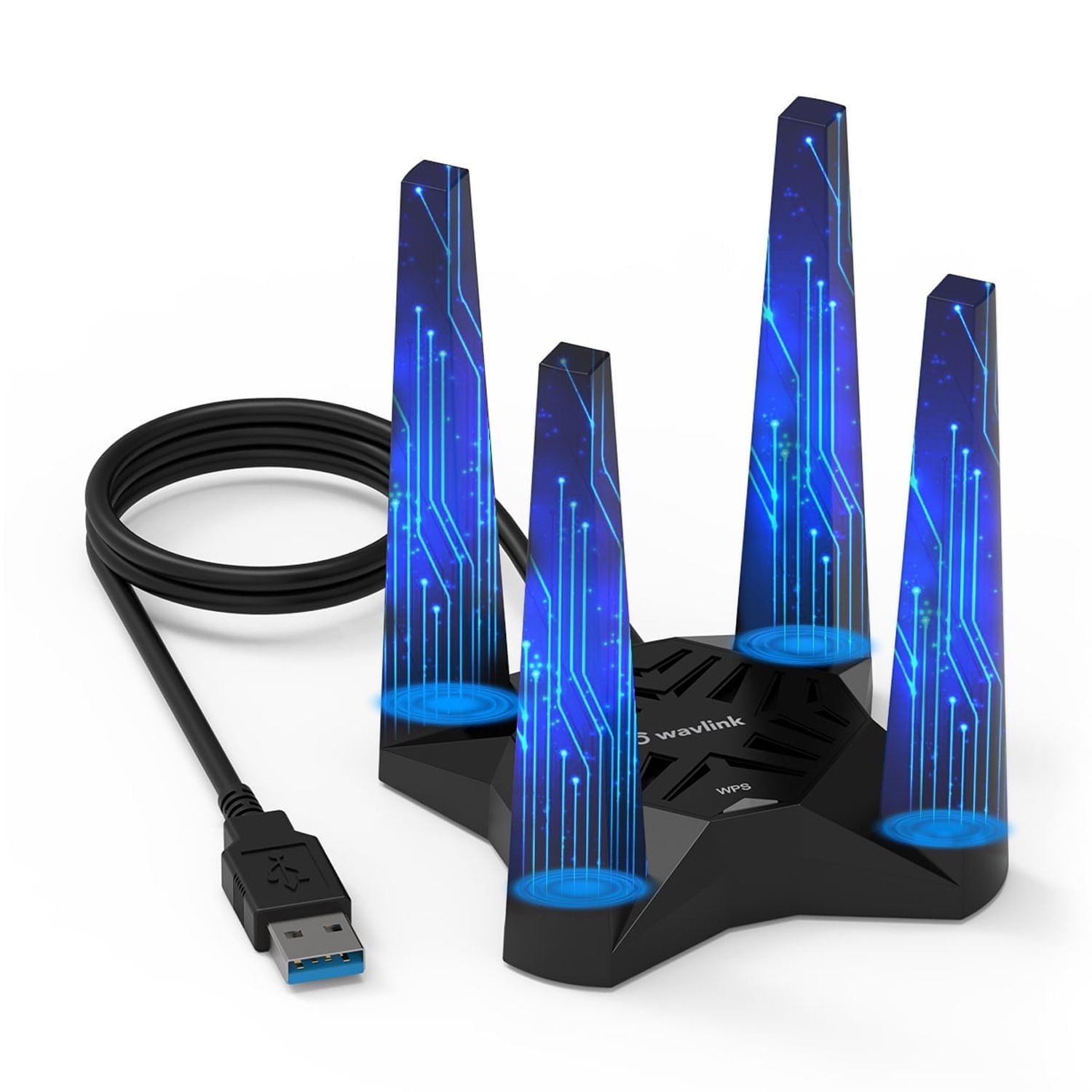 Wavlink AC1900 Wireless Dual Band USB3.0 Adapter, 1900Mbps WiFi Adapter with 2.4G/600Mbps and 5G ...