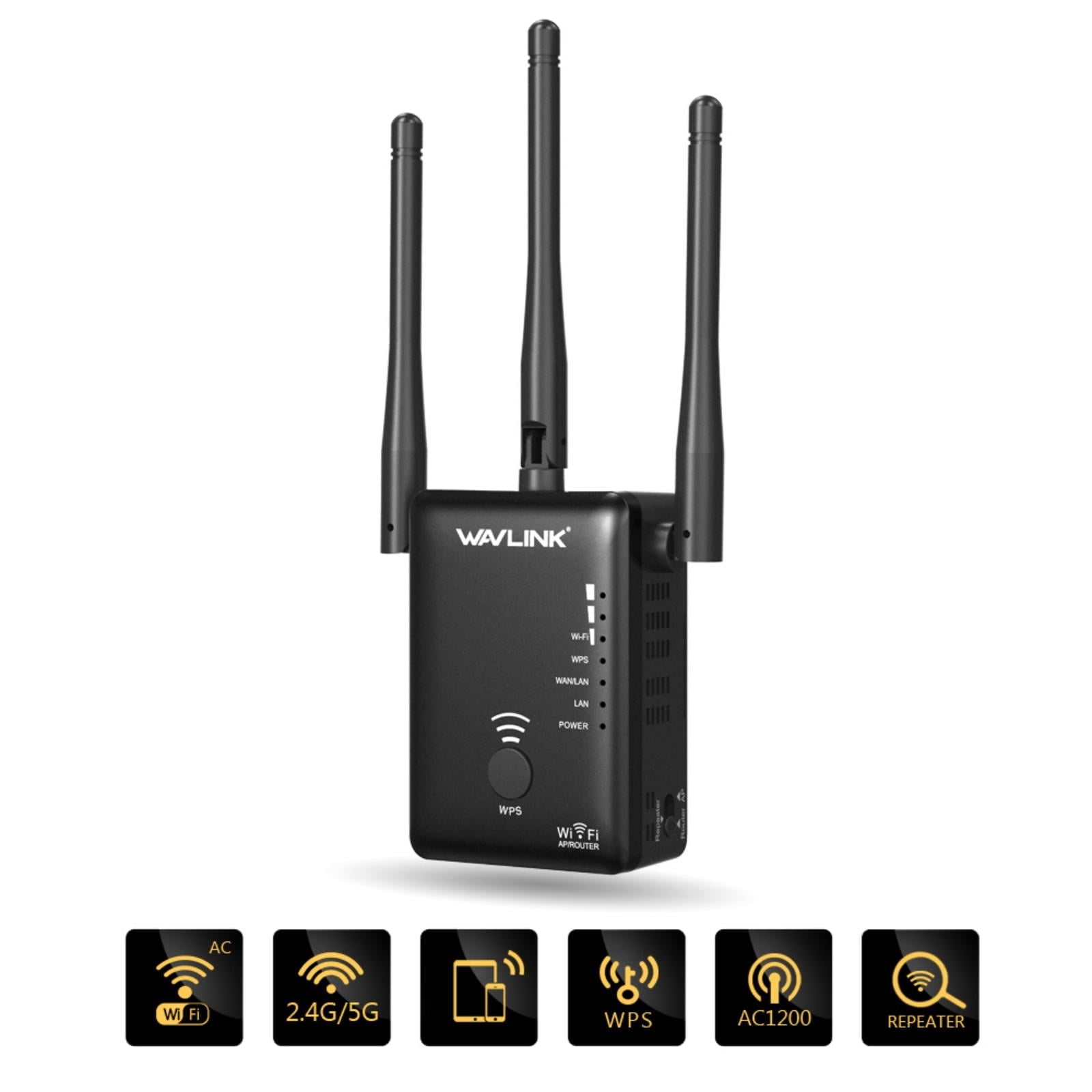 Quanlity100 AC750 Dual Band Wireless Range Extender Repeater Router WPS ...