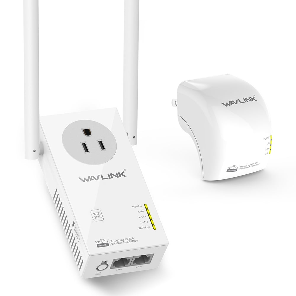 Wavlink AV500 Nano Powerline Adapter Starter Kit, w/ Power Outlet Pass ...