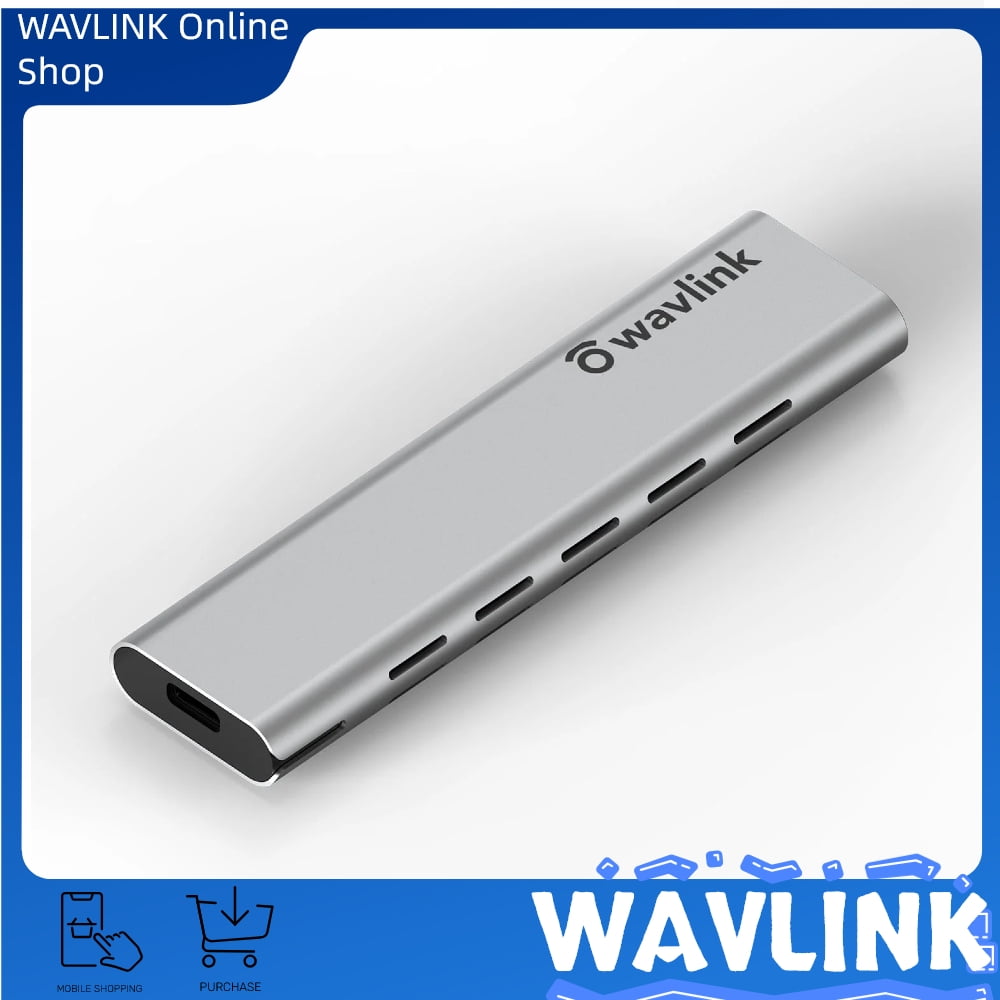 Wavlink Aluminum M.2 NVMe SSD Enclosure, USB 3.1 Gen 2 (10 Gbps) with ...